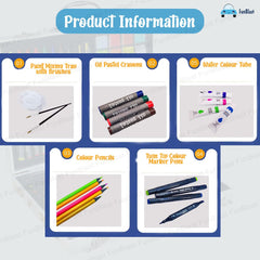 Cartoon Color Box with Multiple Coloring Kit, Twin Tip Color Markers ...